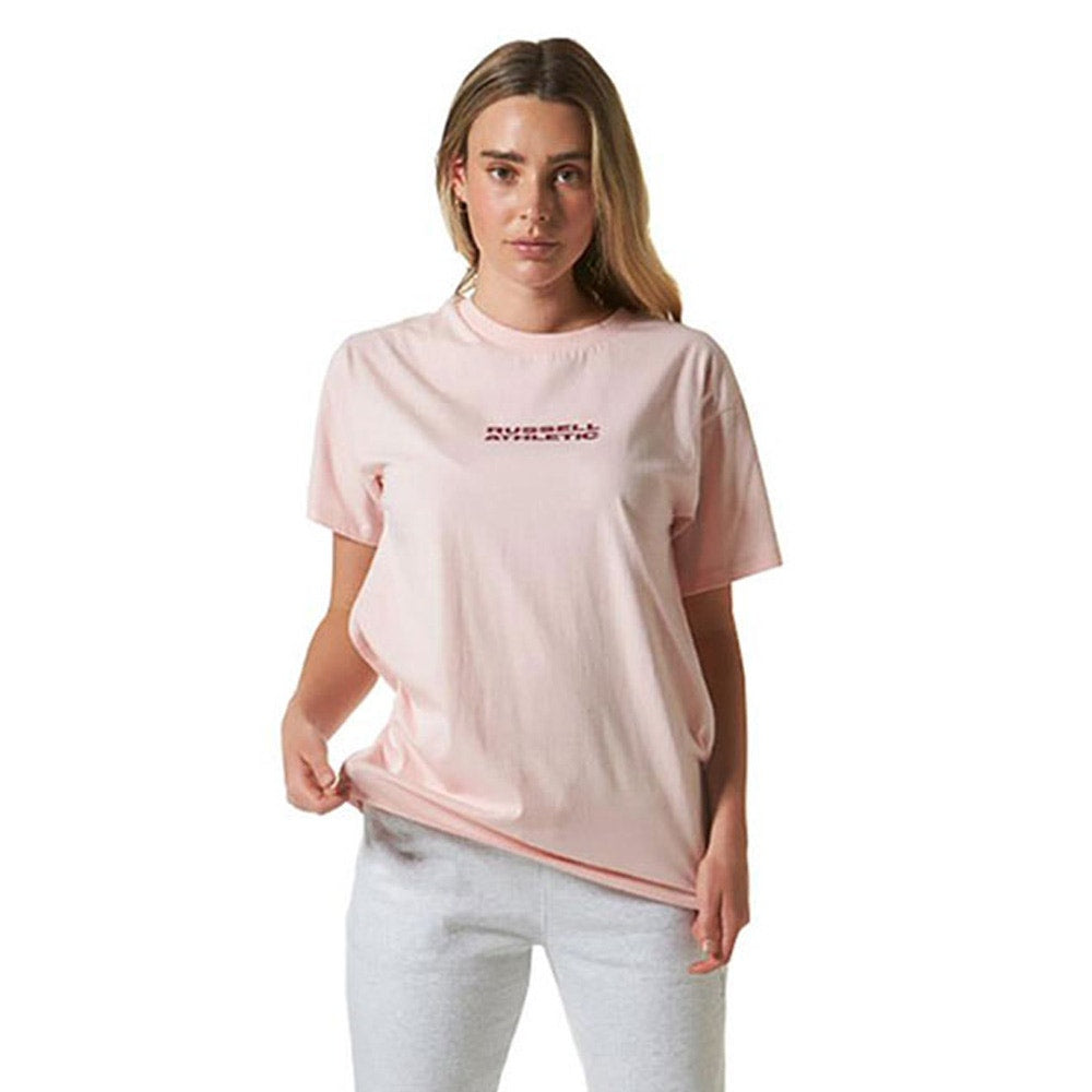 Russell Athletic Block Logo Boyfriend Tee Womens- Shop Online